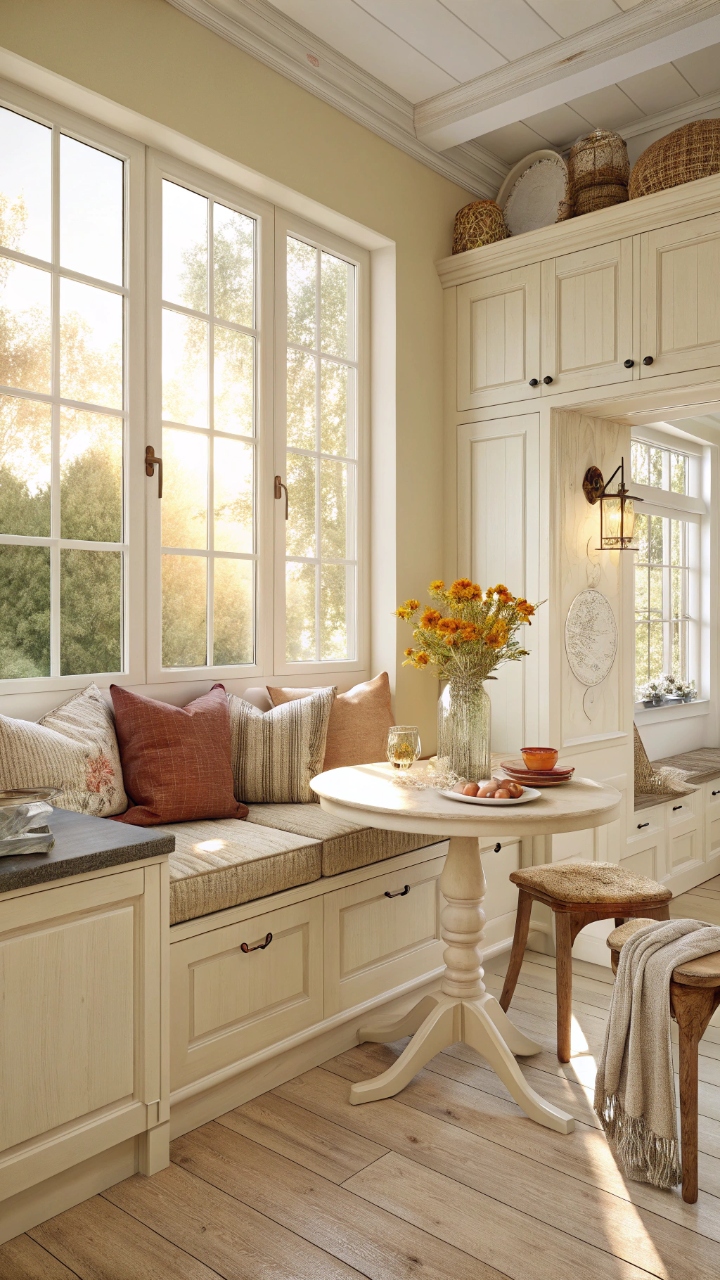 15 Cozy Kitchen Ideas with Antique Cream Cabinets and Warm Details ...